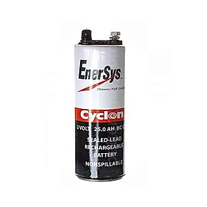 Enersys (Hawker) Cyclon 0820-0004 BC-Cell 2 Volt/25 Amp Hour Sealed Lead Acid Battery Threaded Post Terminals M6 Negative, M8 Positive