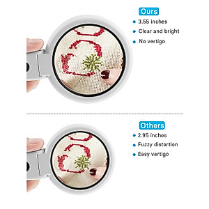 Magnifying Glass with Lights,Adjustable Standing Base,Portable Handheld,[3.5X+10X] Dual Magnification Lens,Magnifier Glass for Reading Jewelry Craft and Computer Repair