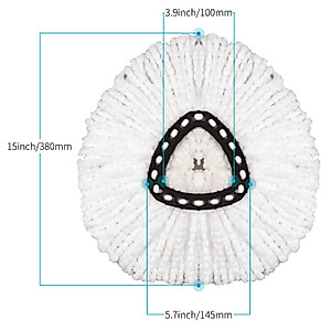 2 Pack Mop Replacement Head Mop Refills EasyWring Spin Mop Refills Mop Head Replacement