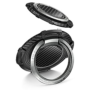 SUPCASE Cell Phone Ring Holder, 360° Rotation & 180° Flip Universal Phone Ring Stand with Metal Phone Grip Compatible for Magnetic Car Mount (Black)
