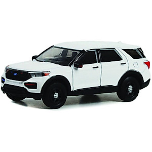 Greenlight 43004-N Hot Pursuit - 2022 Explorer Police Interceptor Utility - White (Hobby Exclusive) 1:64 Scale Diecast