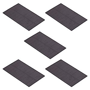 Fielect 5Pcs Mini Small Solar Panel 5V 1W Polycrystalline Mini Solar Cell Epoxy for Solar Battery Charger DIY Solar Syatem Kits 107x61mm