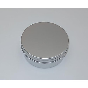 JL Missouri Parts & Misc. 2x 3.75 Diameter 1.5" Deep 8 oz Ounce Aluminum Tin Cans. Bare Screw Top New Containers Storage Cream Spices Etc