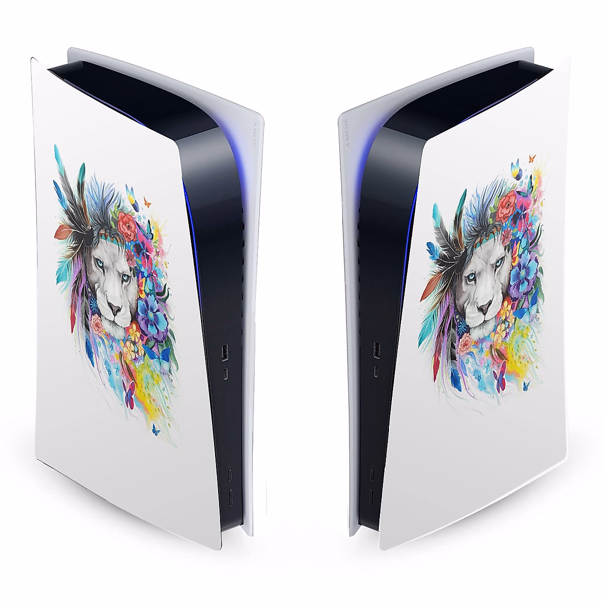 Head Case Designs Officially Licensed Pixie Cold King Of The Lions Art Mix Vinyl Faceplate Sticker Gaming Skin Decal Cover Compatible With Sony PlayStation 5 PS5 Digital Edition Console