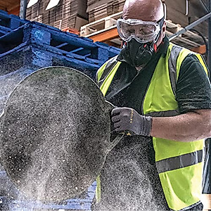 Trend Air Stealth Dust Mask, Half Mask with Replaceable Twin HEPAC Filters for Woodworking, Building & Construction Work, Medium/Large, STEALTH/ML