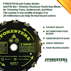 FORESTER Chainsaw Brush Cutter Blade and File Set