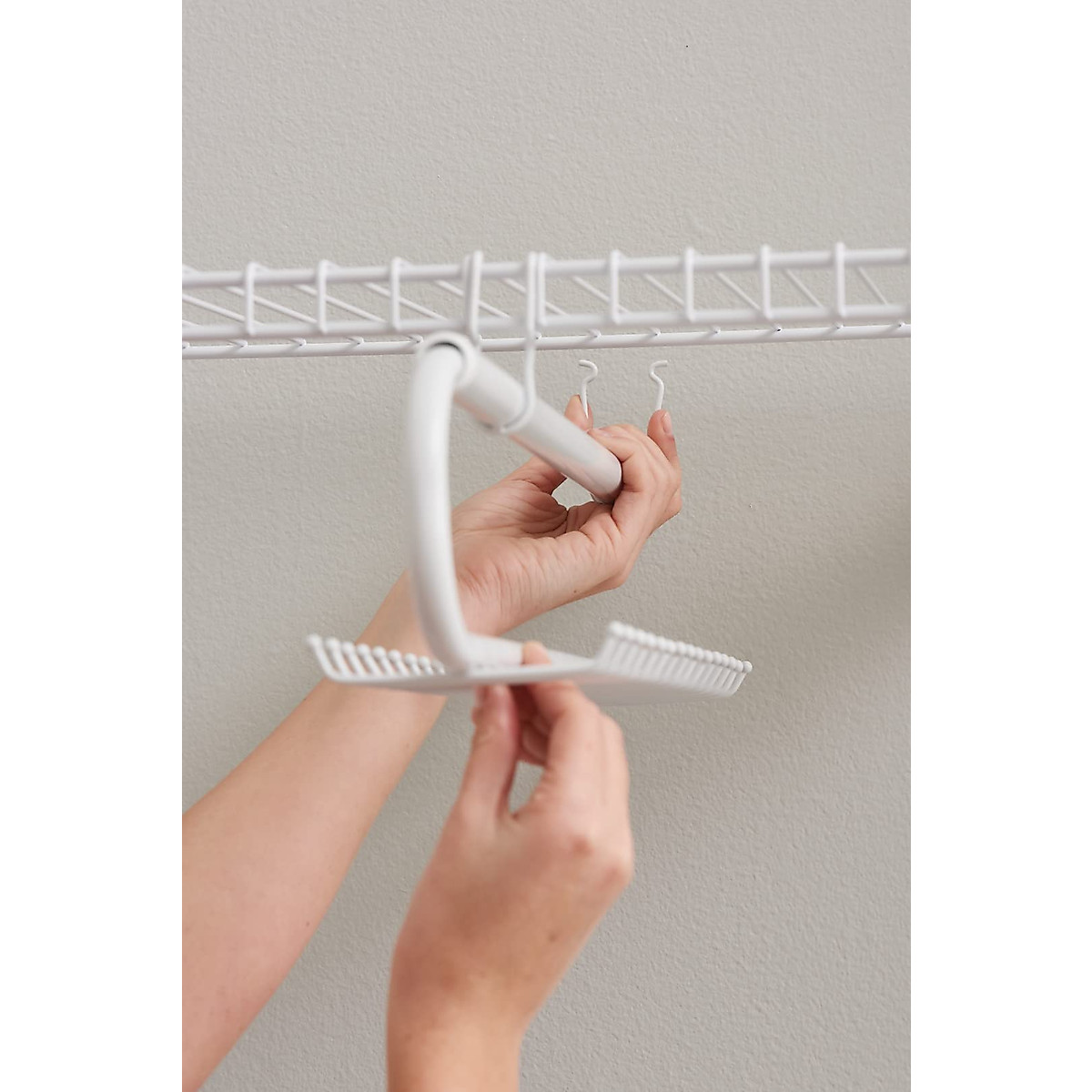 Rubbermaid Configurations Tie & Belt Organizer, White, Accessory Organization System and Storage, for Home/Closet/Bathroom