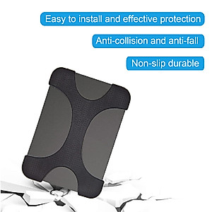 T-SIDAKE 4 Pieces of 2.5 Inch Silicone Hard Drive Protective Case, Shock Proof and Drop Proof Elasticity to Protect Your Device Safety, Suitable for 2.5 Inch Mobile Hard Drives