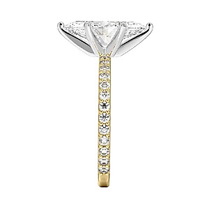 3 CT Marquise Cut Moissanite Engagement Ring Solitaire Wedding Anniversary Rings for Women Handmade Bridal Proposal Gift Her, 925 Silver, 10K 14K 18K Solid Gold (10K Solid Yellow Gold)