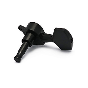 Metallor Sealed String Tuning Pegs Tuning Keys Machines Heads Tuners 6 In Line Right Handed Electric Guitar Acoustic Guitar Parts Replacement Black.
