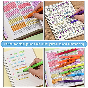 Mr. Pen No Bleed Gel Highlighter, Bible Highlighters, Assorted Colors, Pack of 8