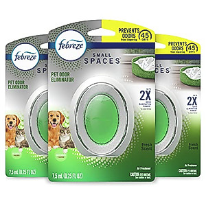Febreze SMALL SPACES Pet Odor Fighter Air Freshener, Fresh, 3 count