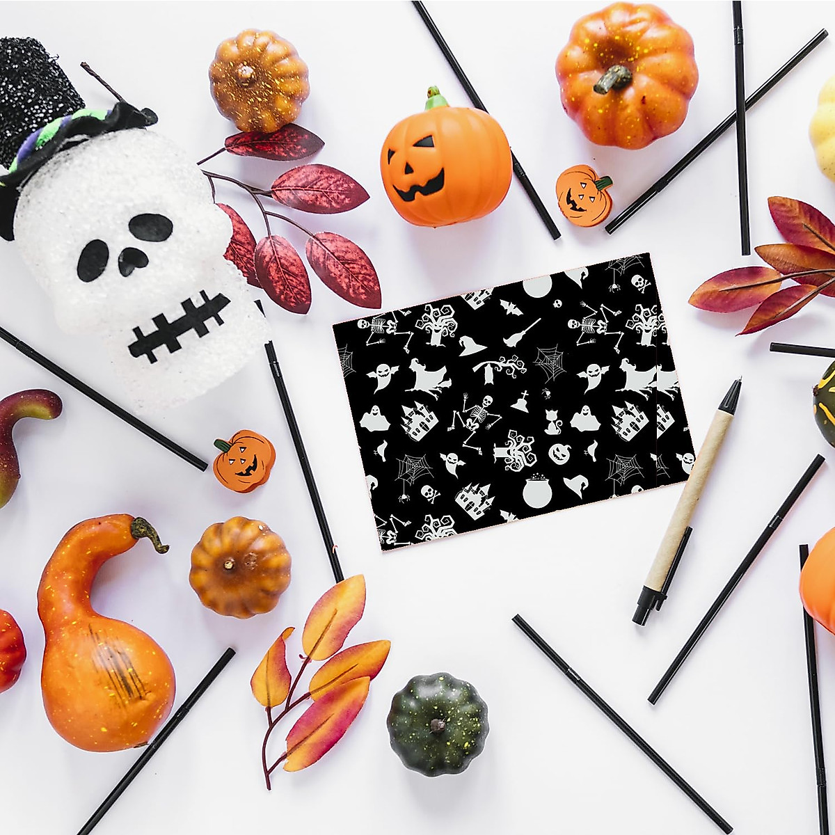 JUTTIRA Halloween Tissue Paper, black white