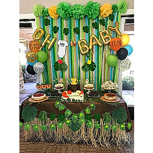 20 LED Palm Leaves String Lights, Tropical Artificial Monstera Leaf Wall Hanging Vine Leaf for Hawaiian Luau Party Jungle Theme Beach Birthday Home Decorations (A Monstera Leaf String Lights 1 Pcs)