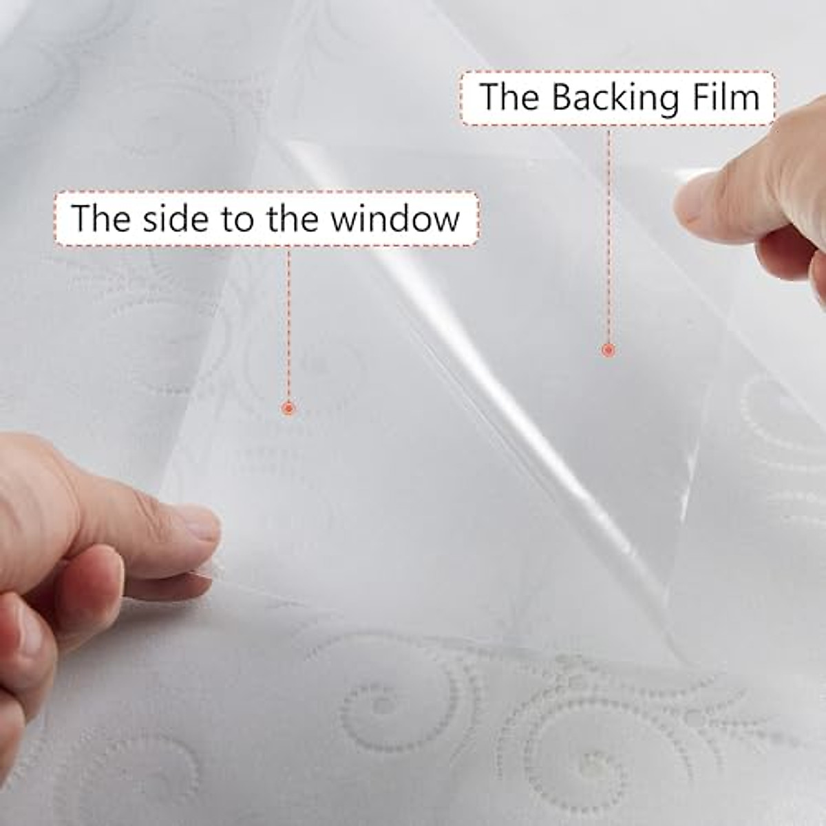 LEMON CLOUD Decorative Window Film Static Frosted Privacy Film Glass Cling Non Adhesive Opaque Film Anti-UV for Kitchen Bathroom Home 17.5 x 78.7 Inches