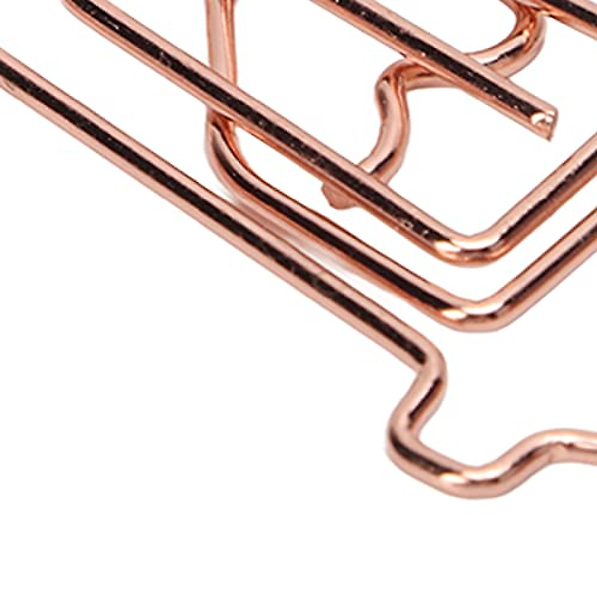 Paperclips, Cute Paper Clips Lightweight Portable Electroplated Rose Gold Metal Material 100PCS for Homes for Office (Coffee Cup)