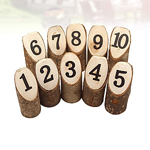 EXCEART 10pcs Wood Photo Clip Wood Wedding Table Numbers Wedding Table Decorations Table Number Stub Wedding Decor Table Name Cards Rustic Place Holders Home Decor Rural Table Card Bamboo