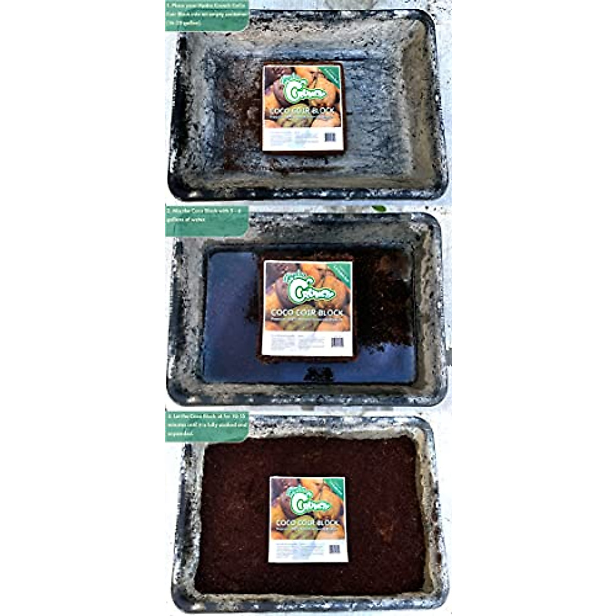 Hydro Crunch CB801-2PK Coco Coir Block 2.5 Cubic Ft Block (2-Pack), Brown
