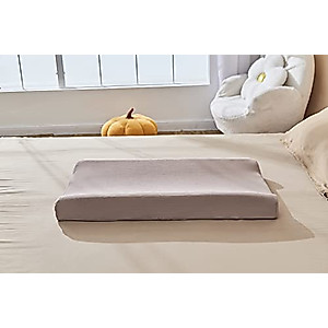 Solid Muslin Changing Table Pad Cover Cradle Sheet, Fits 32"/34''x16" Contoured Diaper Changing Pad, Ultra Soft Cozy Muslin Cotton Changing Table Covers, Breathable Wipeable Removable (Khaki)