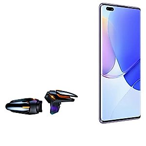 BoxWave Gaming Gear for Huawei nova 9 Pro (6.72 in) (Gaming Gear by BoxWave) - Touchscreen QuickTrigger Auto, Trigger Buttons Autofire Gaming Mobile FPS for Huawei nova 9 Pro (6.72 in) - Jet Black