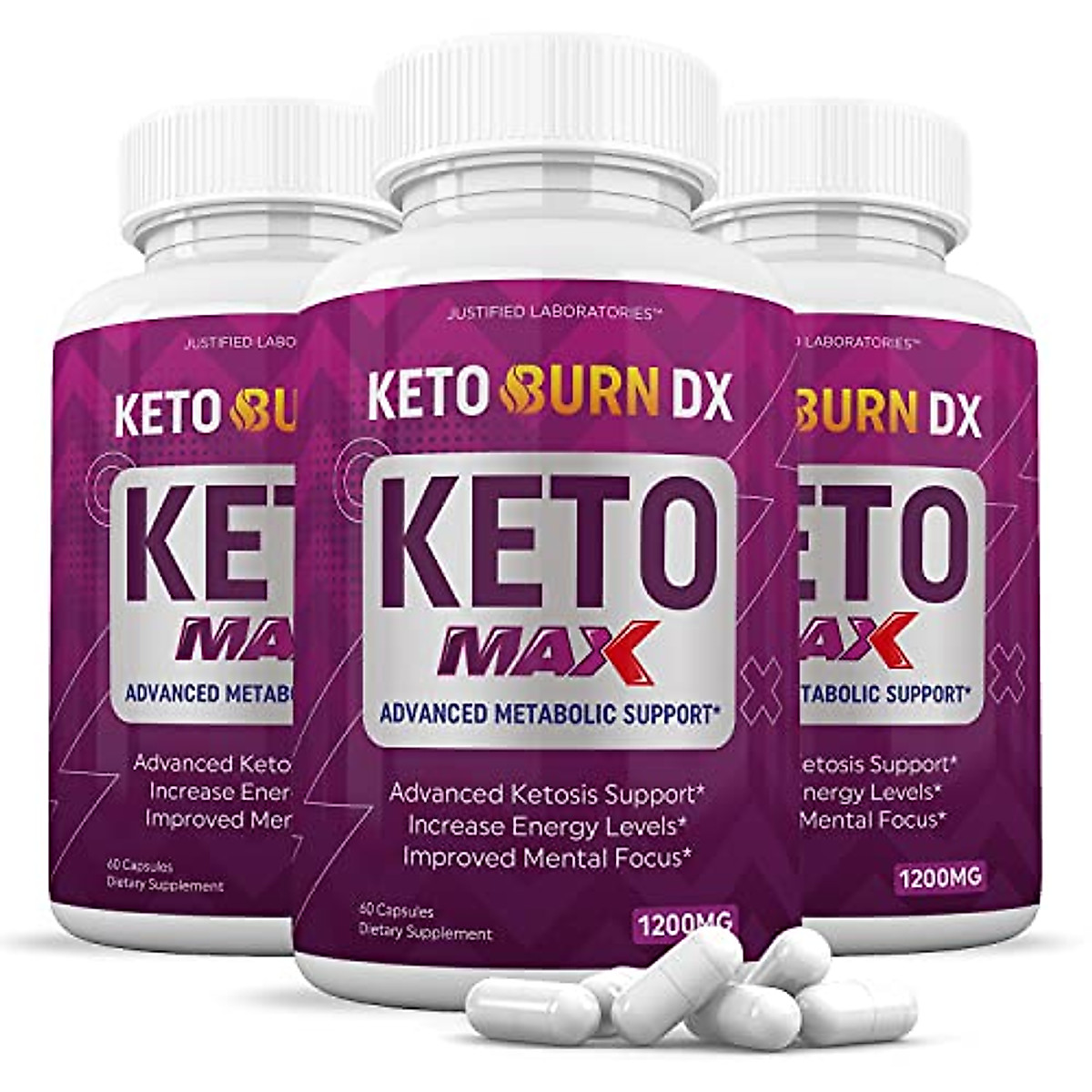 (3 Pack) Keto Burn DX Max Pills 1200MG Includes Includes Apple Cider Vinegar goBHB Exogenous Ketones Advanced Ketosis Support for Men Women180 Capsules