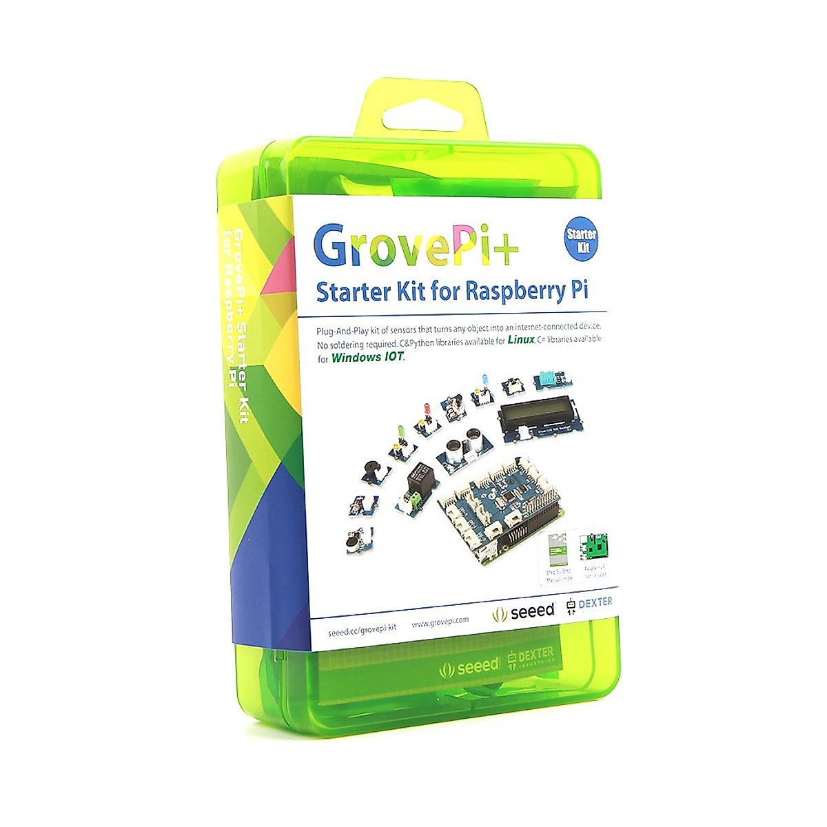 Seeed Studio GrovePi+ Starter Kit for Raspberry Pi A+,B,B+&2,3,4 with CE Certified.