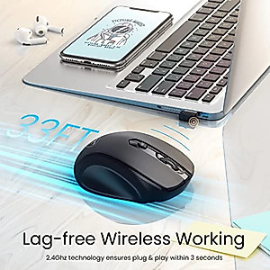 VicTsing 2.4G Wireless Mouse for PC, Computer