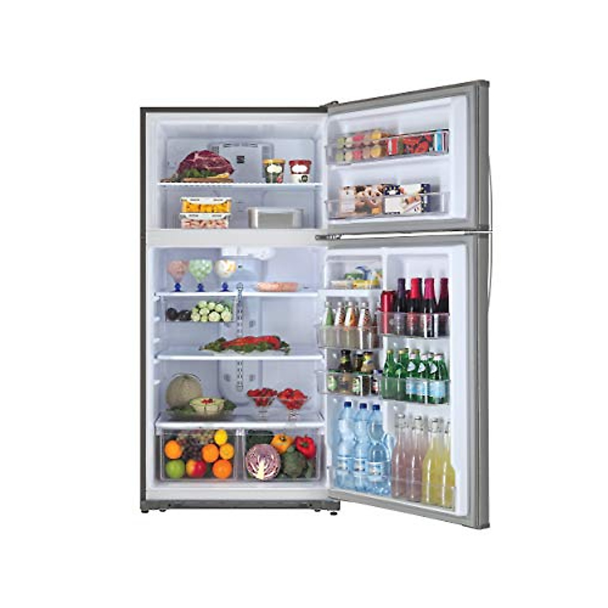 Kenmore Top-Freezer Refrigerator with LED Lighting and 20.8 Cubic Ft. Total Capacity, Stainless Steel