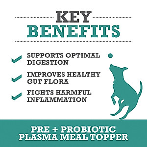 WINPRO Dog Probiotic Powder Meal Topper, Spray Dried Plasma with Prebiotics and Probiotics for Digestive Support and Gut Health for Dogs, All Breeds, Ages, and Sizes, 60 Scoops, Made in USA