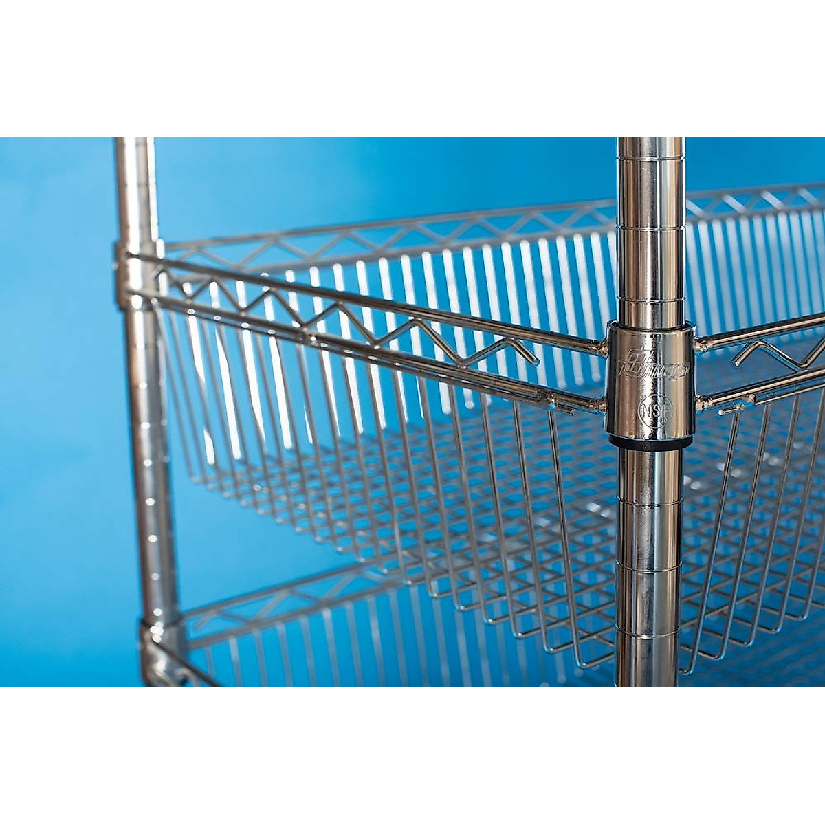 Omega 18" Deep x 24" Wide x 63" High 4 Tier Stationary Chrome Basket Unit