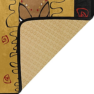 Kitchen Rug Mats 39X20 Inch African Mask Symbol Soft Doormat Bath Rugs Runner Non-Slip for Home Decor