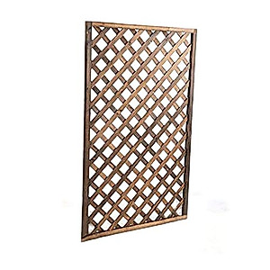 QBZS-YJ Garden Trellis Privacy Square Lattice Solid Wood Garden Screen Trellis Outdoor Products Wooden Grid Sheet Outdoor Climbing Frame Wooden Fence (Size : L50CMW3CMH150CM)