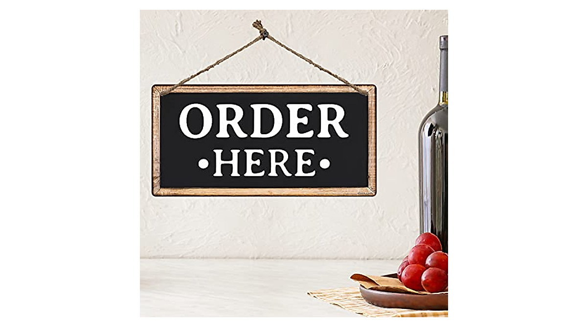 ATX Custom Signs - Order Here Pickup Signs 2 Pack