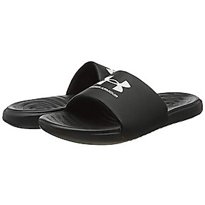 Under Armour Men's Ansa Fixed Strap Slide Sandal, Black (004)/Black, 11
