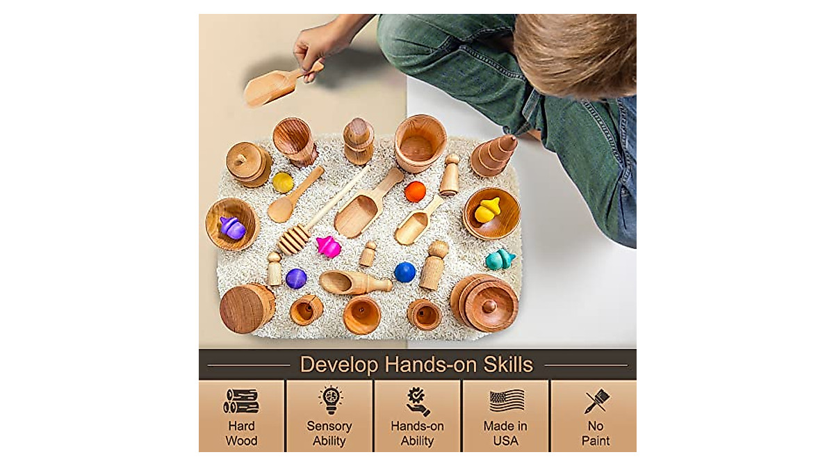 Engaging 30-Piece USA Made Sensory Bin Tools for Toddlers