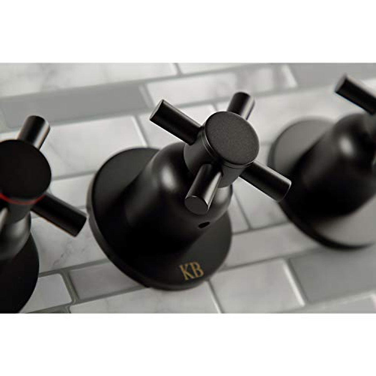 Kingston Brass KBX8130DX Concord Tub and Shower Faucet, Matte Black, 7.13 x 10.56 x 5.13