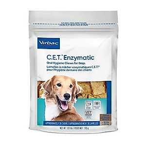 Virbac C.E.T. 3 Pack of Extra Large Enzymatic Oral Hygiene Chews for Dogs 51+ Pounds, 30 Chews Per Pack3