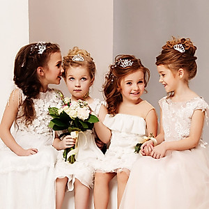 16 Pcs Princess Tiara Comb Small Crystal Rhinestone Crown Hair Comb for Women Girl Wedding Birthday Party Supply (Retro Style)