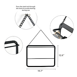 Mkono Sunglasses Organizer Hanging Glasses Storage Holder for Wall and Door Metal 2 Tier Eyeglasses Rack Holds Up to 16 Sunglasses Modern Wall Mount Sunglass Eyewear Display Hanger, Black