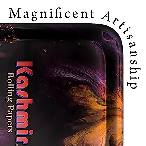 Multipurpose Metal Tray with Smooth Rounded Edges | Elegant and Sleek Design | Perfect for Travel, Storage, and Serving | 10.5" x 6.25" x 0.87" | Multicolor (Design|6)