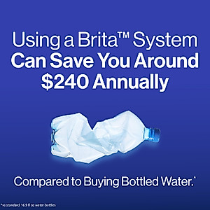 Brita XL Water Filter Dispenser for Tap and Drinking Water with 1 Elite Filter, Reduces 99% of Lead, Lasts 6 Months, 27-Cup Capacity, BPA Free, Black