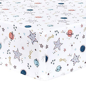 Sammy & Lou Starlight 4-Piece Baby Crib Bedding Set, Includes Quilt, Fitted Crib Sheets Neutral, Crib Skirt, and Plush Toy