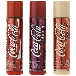 Lip Smacker Coca-Cola 3PC Lip Balm Tin Classic Coke, Cherry Coke, and Vanilla Coke