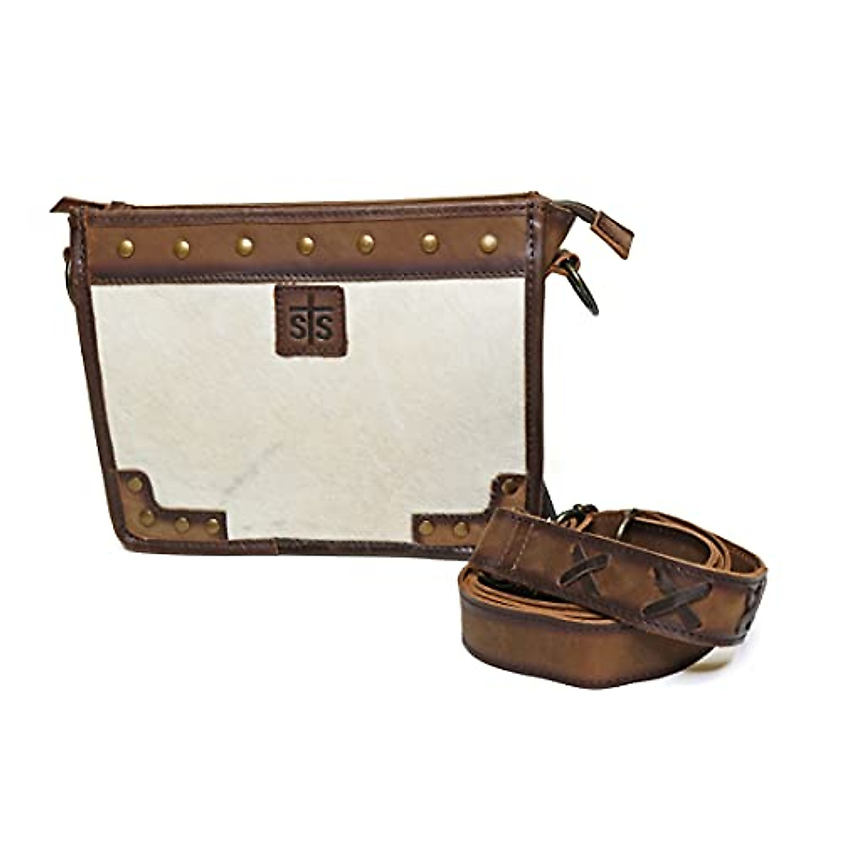 STS Ranchwear Women's Cowhide Mae Durable Leather Casual Crossbody Bag with Adjustable & Removable Strap