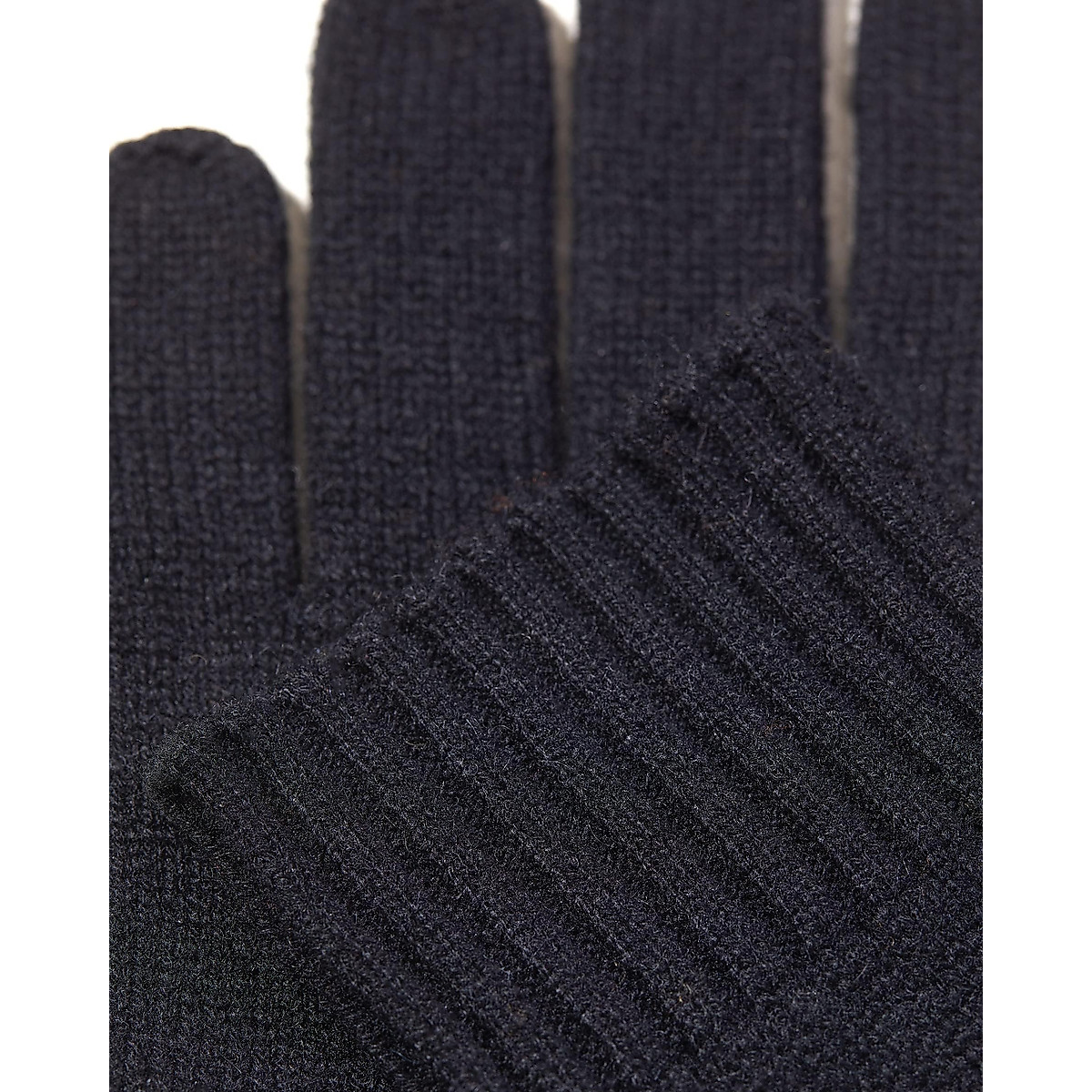 State Cashmere Jersey Knit Gloves with Ribbed Cuffs - Classic Design for Men & Women Made with 100% Pure Inner Mongolian Cashmere - Ultra Warm Winter Accessories - (Black, One Size)