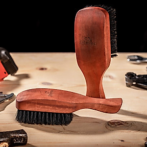 ZilberHaar Major Hair & Beard Brush for Men - Boar Bristles and Pearwood - All Beard and Hair Types - Made in Germany