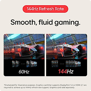 LG 27" UltraGear 4K UHD (3840x2160) Gaming Monitor, 144Hz, 1ms, VESA DisplayHDR 400, G-SYNC and AMD FreeSync Premium, HDMI 2.1, DisplayPort, 4-Pole HP Out DTS HP:X, Tilt/Height/Pivot Stand, Black