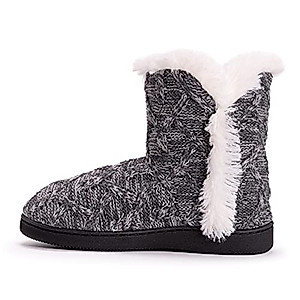 MUK LUKS baby girls Muk LuksÃ‚® Women's Cheyenne Slipper, Grey Marl, Medium US