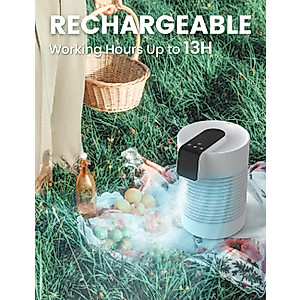 Mini Portable Air Conditioner, 9" Personal Air Cooler & Humidifier, 360° Rotation & 3 Speeds, USB Rechargeable Portable Air Cooler , 4000mAh Battery Operated, Evaporative Air Cooler for Room/Travel