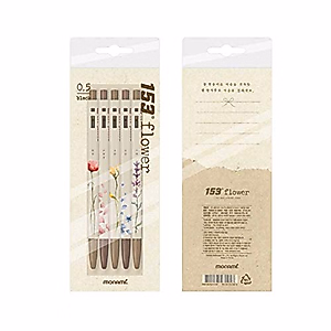 MONAMI 153 Flower Ballpoint pens Ink Black 1 Set